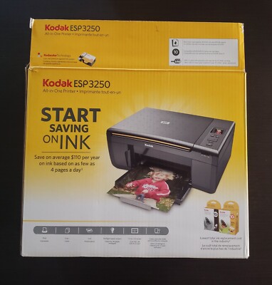 Kodak ESP 3250 Wireless WiFi All-in-One Inkjet Printer / Scanner - Open ...