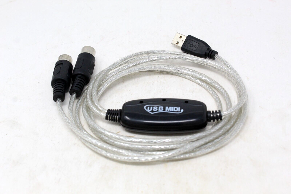New USB IN-OUT MIDI Interface Cable Converter to PC Keyboard Adapter ...