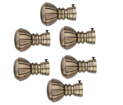 Antique Aluminum Heavy Curtain Brackets Finials for Door and Windows US ...