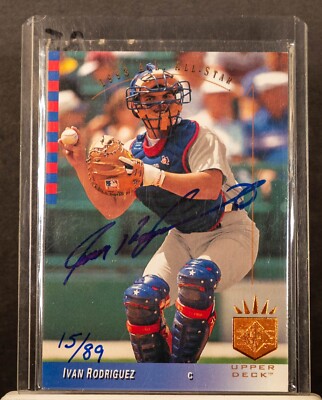 Ivan Rodriguez 1993 Upper Deck SP 9 Buyback Auto Autograph /89 | eBay