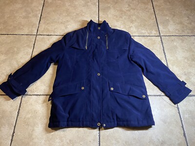 MACKINTOSH New England Rain Navy Blue Nautical Coat Jacket Large ...