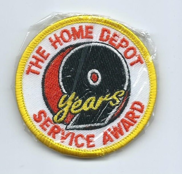 The Home Depot 9 years service award employee patch 2-1/2 in dia | eBay