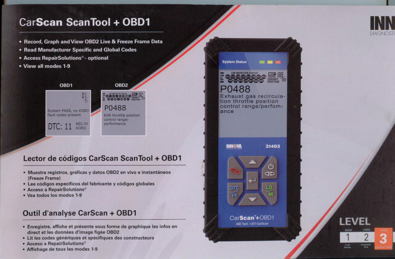 Equus Innova 31403 CarScan Obd1 and Obd2 for sale online | eBay