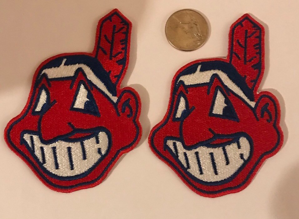 2-Cleveland Indians embroidered iron on patches Vintage Look! 4”x 3 ...