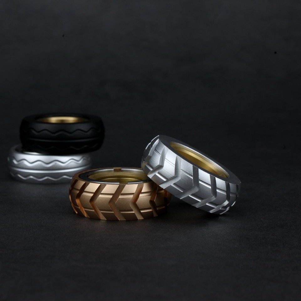 Mechanic Ring Tire Fidget Clicker Magnetic Slider Haptic EDC Toy Stress ...