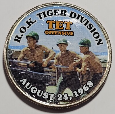 Kennedy Half Dollar - Vietnam ROK Tiger Division TET Offensive ...