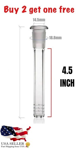 4.5 inch Glass Downstem Slider (18mm to 14mm) Hookah Water Pipe Down ...