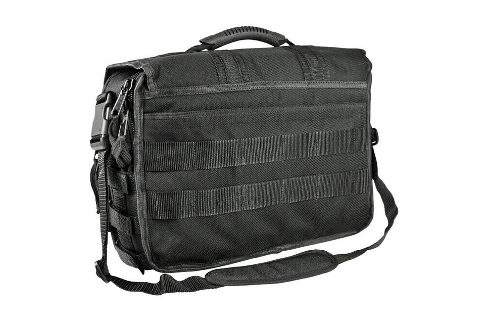 MOLLE Tactical Laptop Field Briefcase Shoulder Bag Heavy Duty - Black ...