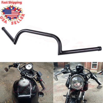 7/8" Black Cafe Racer Clubman Custom Handlebars Bars CB GS XS XT 450 ...
