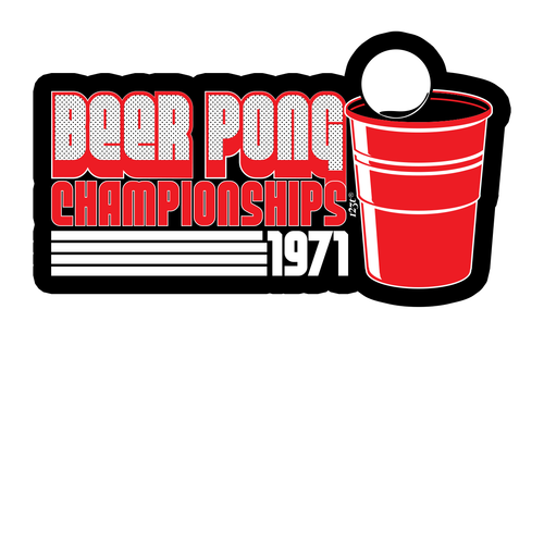 2 x Car Stickers - beer pong championships Decal Window Bumper Laptop ...