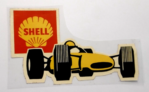 Promotional Stickers Shell Old Logo Race Car Formula Eins Gas Station ...