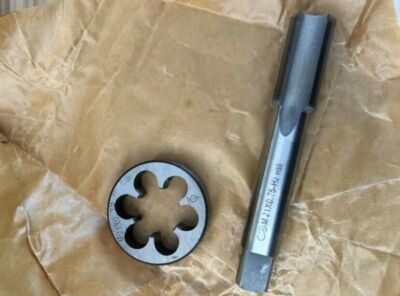 M21 x 0.75 HSS Tap and Die Set Thread Tap and Round Thread Die Right ...