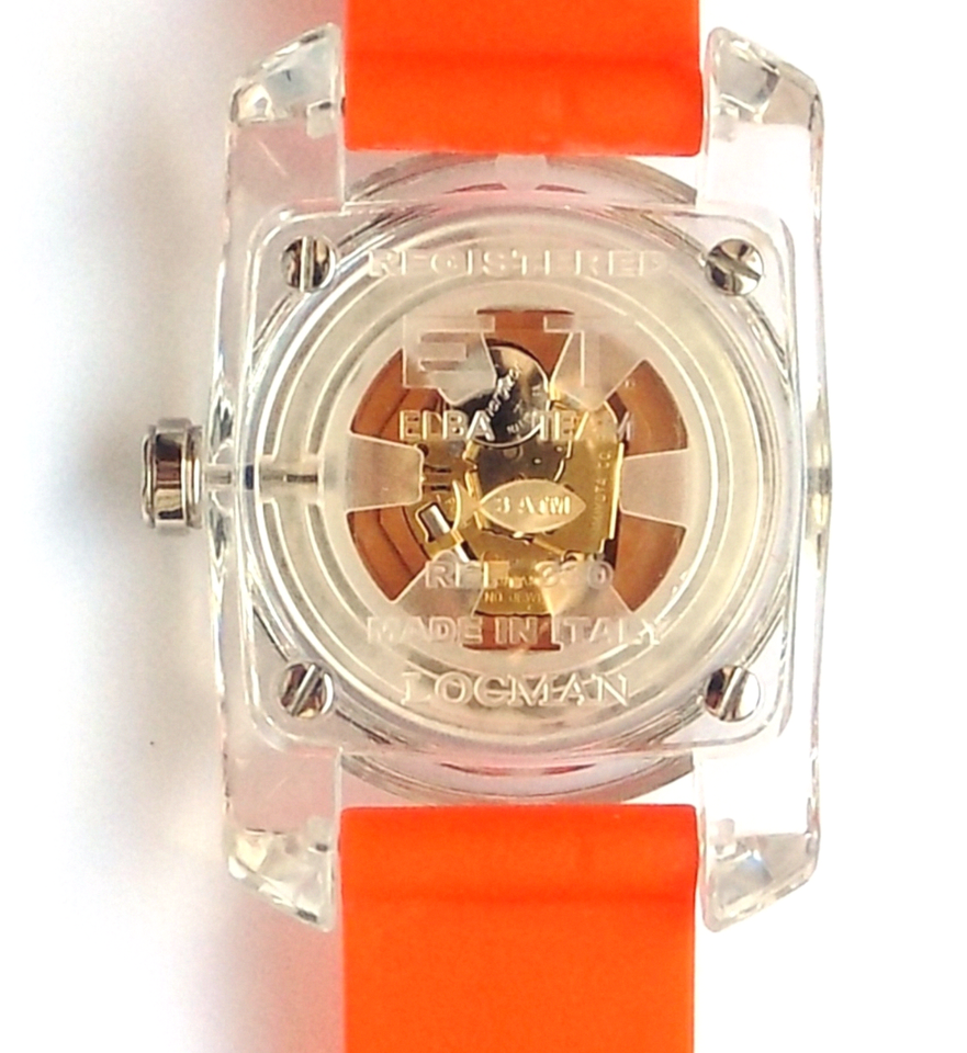 ET ELBA TEAM LOCMAN WATCH Ref.330 BLACK/ORANGE NEW -NWOT, BOXED, Made ...
