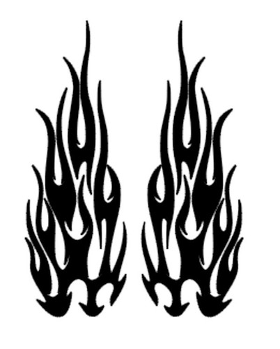 Flammes 1 Feu Sticker personnalisé - Vinyle haut de gamme Auto moto ...