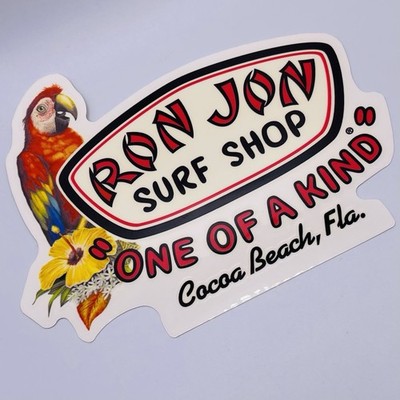 Ron Jon Surf Shop Sticker Logo Parrot Macaw One Of A Kind Cocoa Beach ...