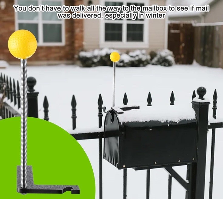 NEW Feekon 2Pk Yellow Mailbox Mail Arrival Notification Alert Indicator ...