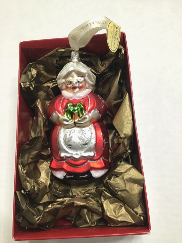 RETIRED WATERFORD HOLIDAY HEIRLOOMS MRS. CLAUS HAND BLOWN GLASS ...