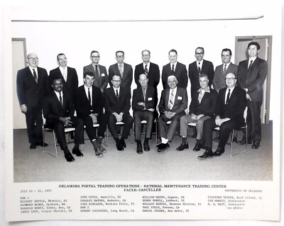 1970 US POSTAL SERVICE Oklahoma Training National Maintenance Facer ...