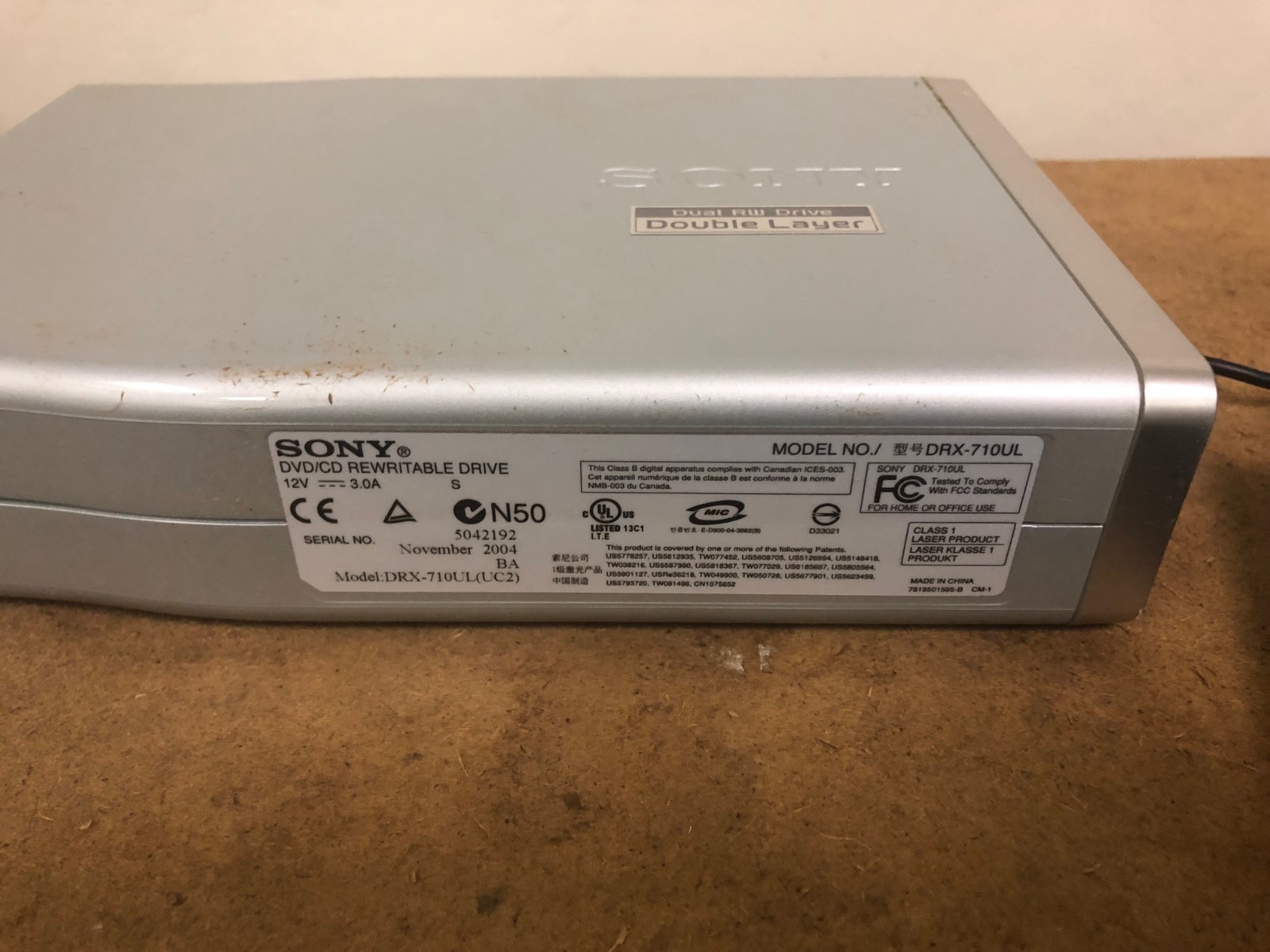 Sony DRX-710UL DVD CD External Double Layer Dual Layer Rewritable Drive ...