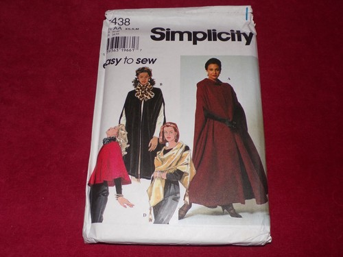 🦋 SIMPLICITY #7438 - LADIES THREE STYLE CAPES & EVENING WRAPS PATTERN ...