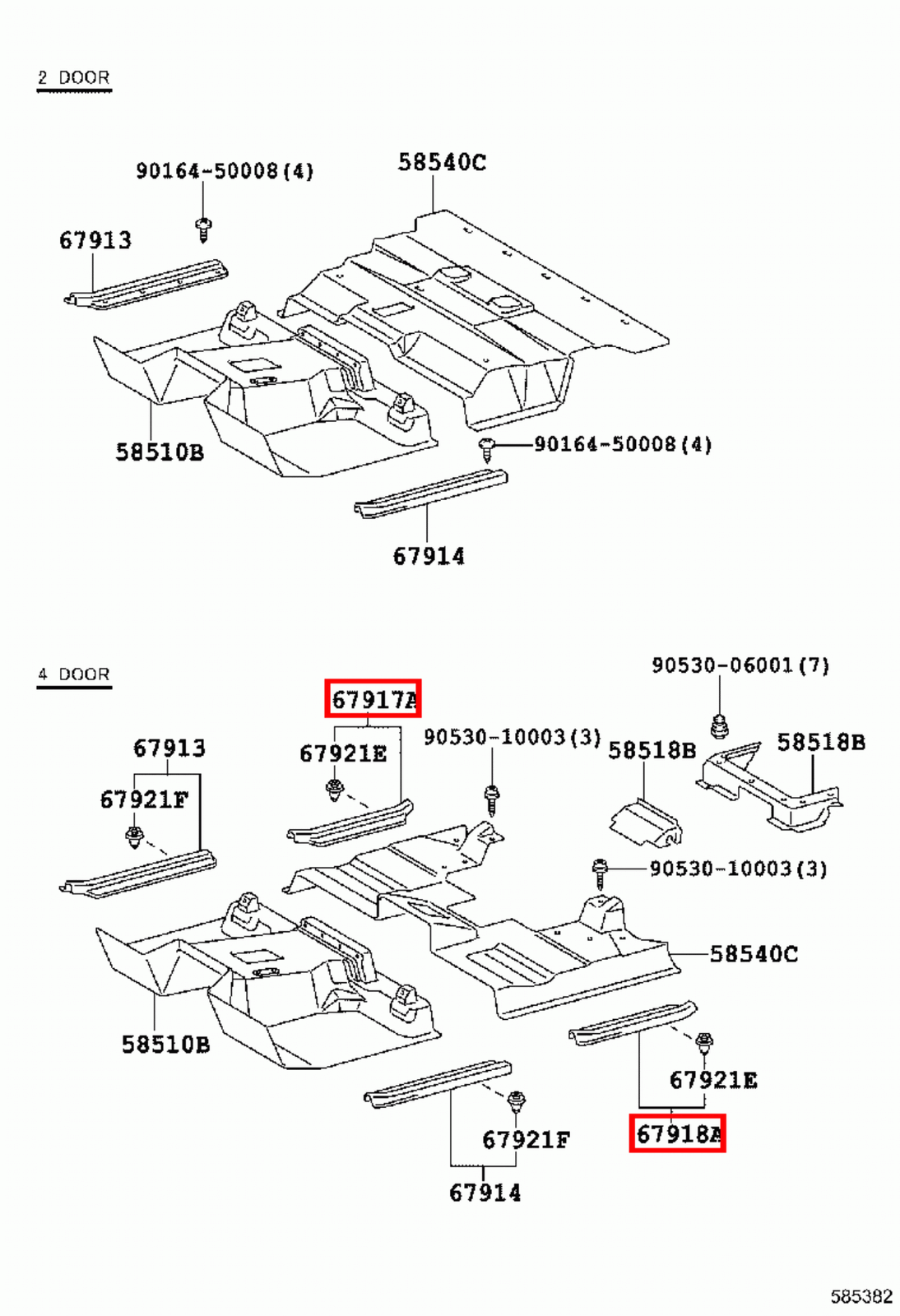 Genuine LandCruiser 70 75 Series RJ PZJ HZJ Rear Door Sill Scuff Kick ...