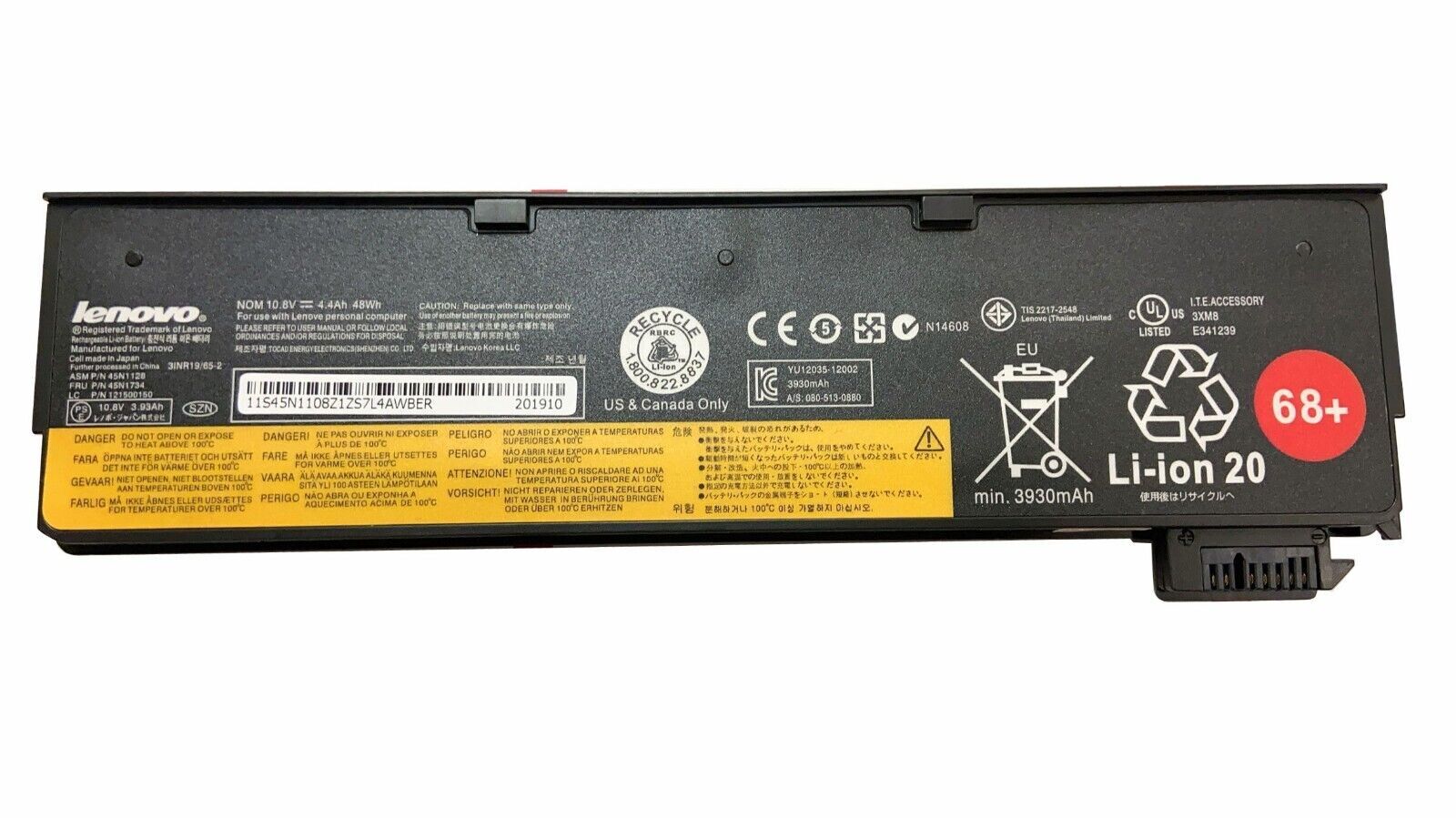 Genuine Battery 45N1126 For Lenovo Thinkpad X240 W550 A275 T560 L460 ...