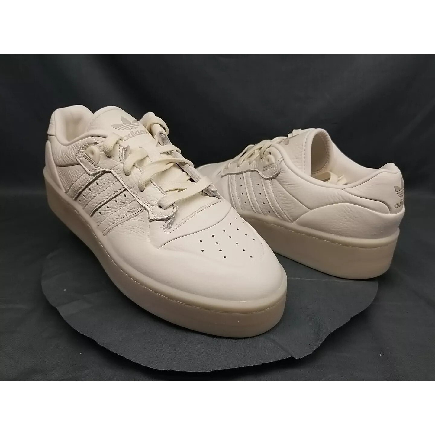 Adidas Men's Rivalry Lux Low Sneakers Leather White Ivory Size 10.5 NEW ...