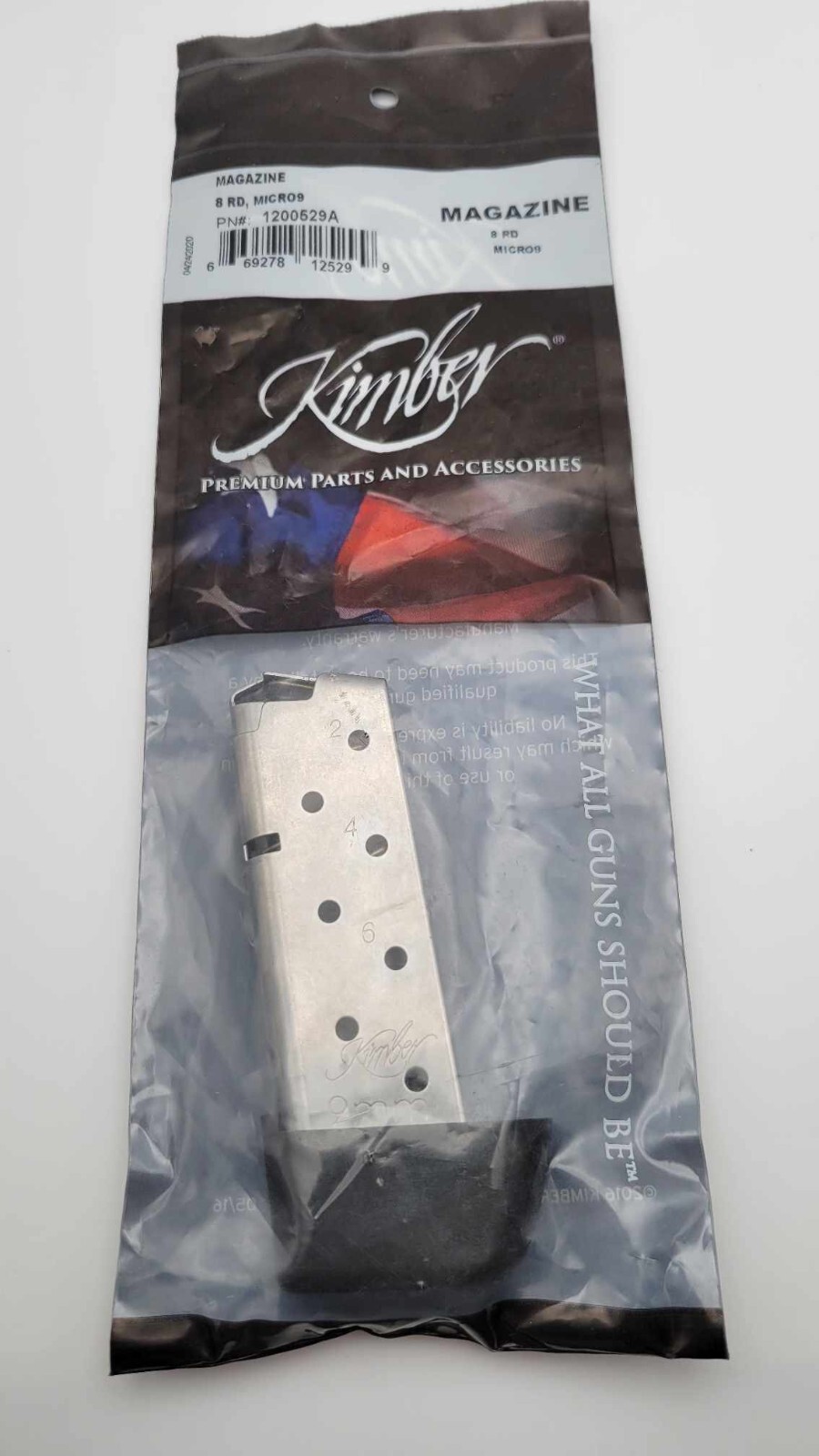 Kimber Micro 9 8-Round Stainless Steel Extended Magazine - 9mm for sale ...