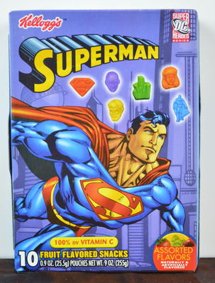 Kellogg's SUPERMAN FIGURAL SHAPED FRUIT SNACKS UNOPENED Box of 10 2005 ...