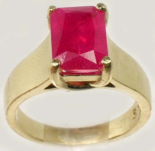 Ruby 14kt Gold Ring 3¼ct+ Antique 19thC Handcut Ancient Roman Judicial ...