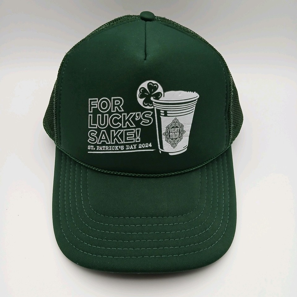 Velvet Taco Hat Trucker Cap For Lucks Sake Snapback Green Mesh St ...