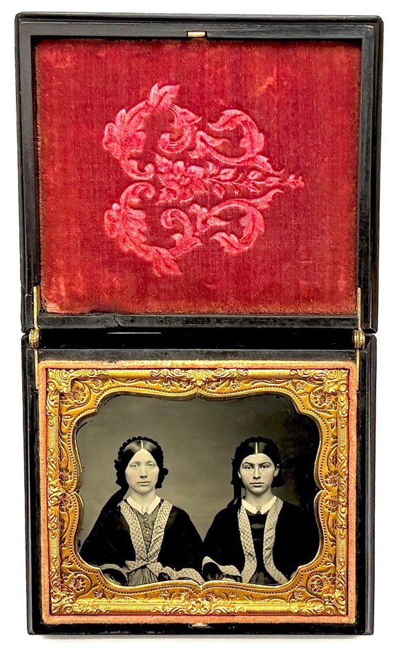 1/6th Plate Ambrotype - Sisters?- Full Thermoplastic Union Case | eBay