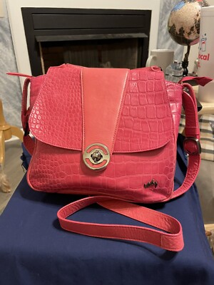 Women’s Velez Colombia Pink Leather Crossbody Top Handle Purse. DC 6 | eBay