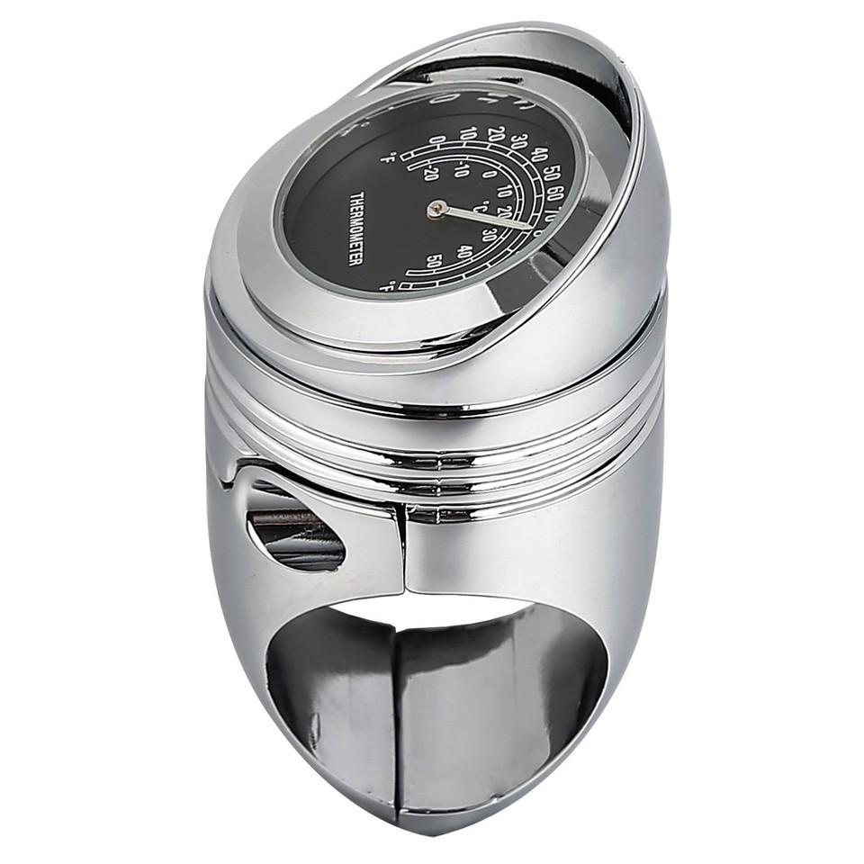 Chrome Universal 1 1/4" 1.25" Motorcycle Handlebar Thermometer ...