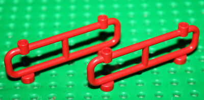 2 x Lego Red Bar 1x8x2 ref 2486 set 6398 6394 6540 3585 6357 6426 6464 ...
