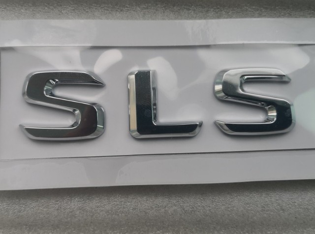 SLS Letter Trunk Emblem Rear Badge Decal Sticker for Mercedes Benz SLS ...
