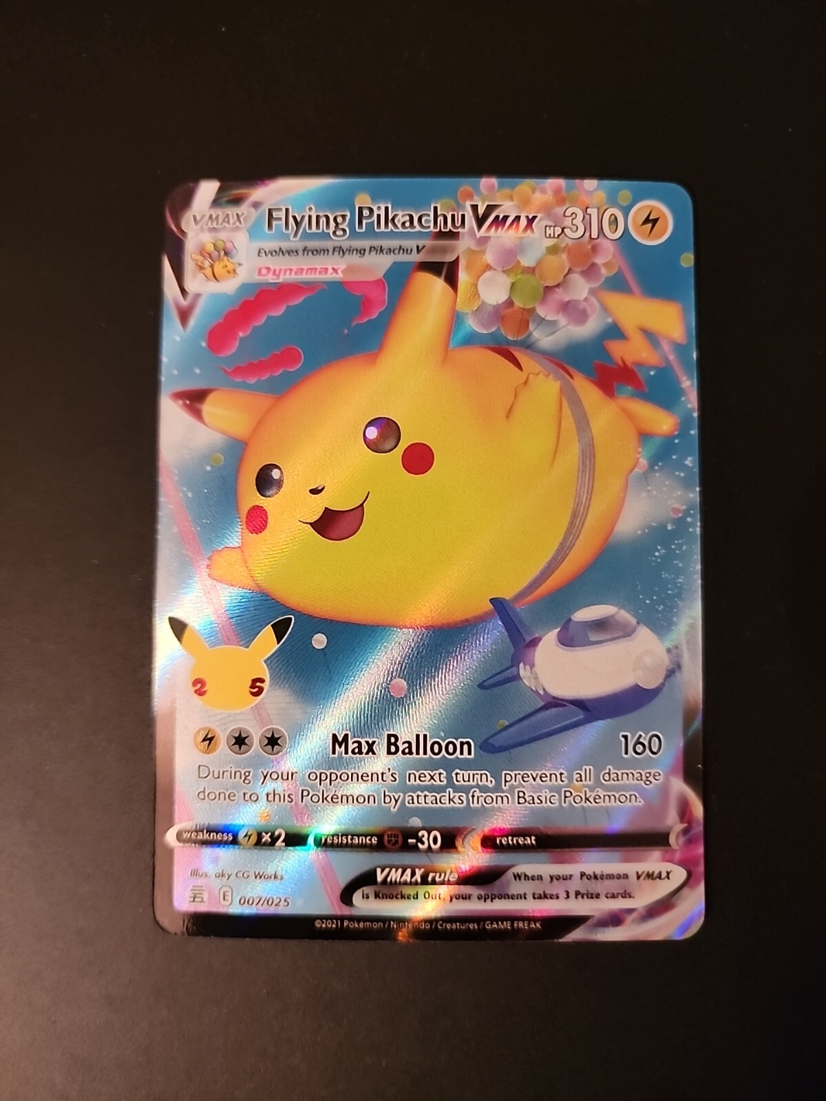 Flying Pikachu VMAX 7 Current Market Value | Celebrations