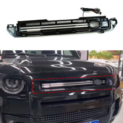 LED Radiator Mesh Grille Front Grill With Light Fits For Defender 110 ...