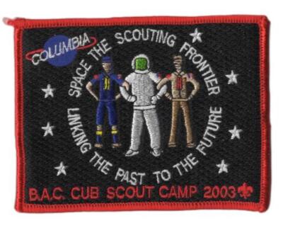 2003 Cub Scout Camp Liking the Past to the Future BSA Patch RD Bdr. [VA ...