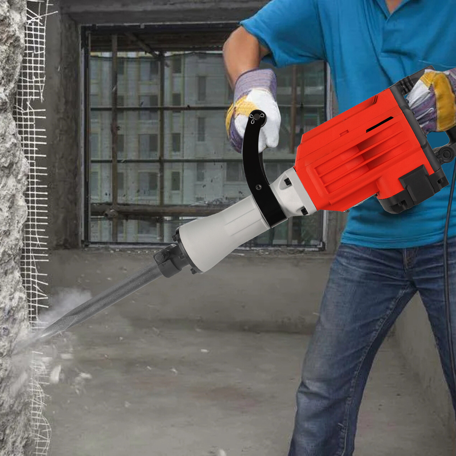 3600W 240V Electric Demolition Hammer, Heavy Duty Jack Hammer Concrete ...