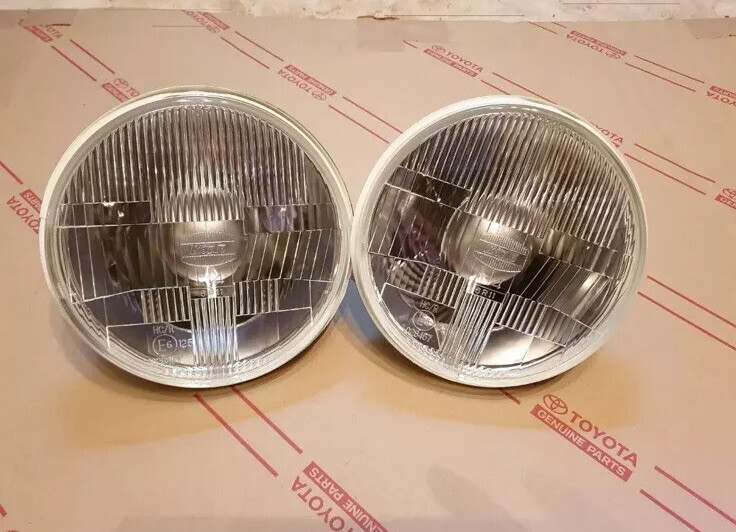 AMBER LED KOITO TOYOTA LandCruiser OEM H4 Semi Sealed Beam Headlights ...
