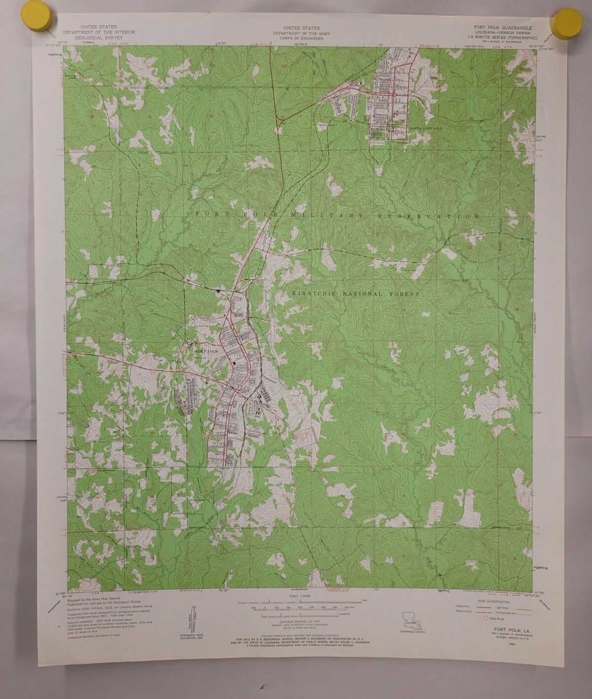 Topographic Map Fort Polk