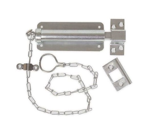 Pull Chain Bolt Latch 6" Zinc Finish Spring Loaded Barn Shed Gate ...