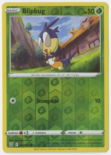Pokémon - Blipbug (Sword & Shield: Battle Styles reverse holo card ...