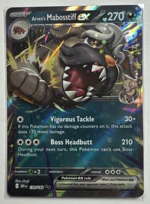 Pokemon TCG - Arven's Mabostiff ex 139/182 - Destined Rivals - NM ...