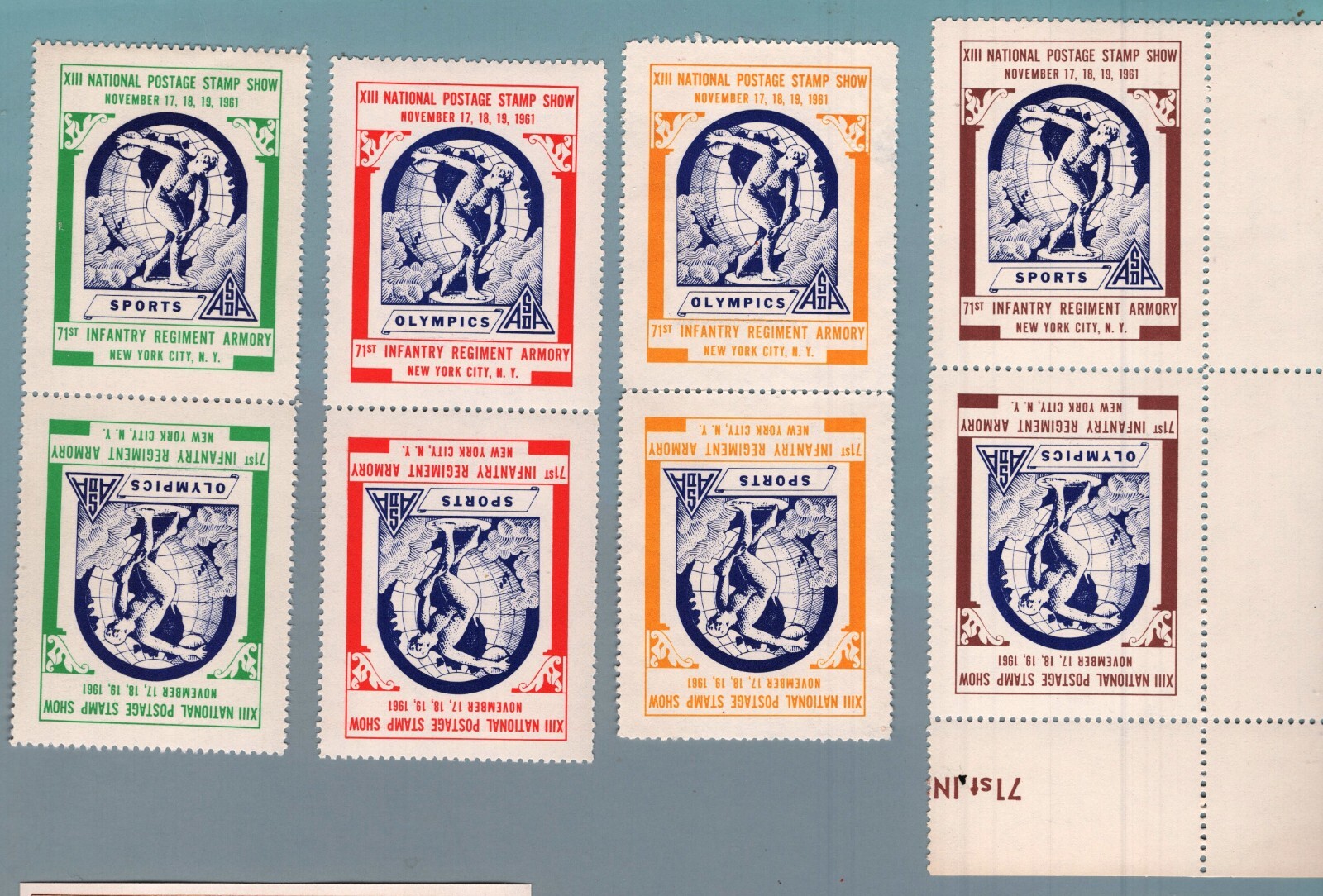 ES3059 Poster stamps: USA National Postage Stamp Show - New york 1961 ...