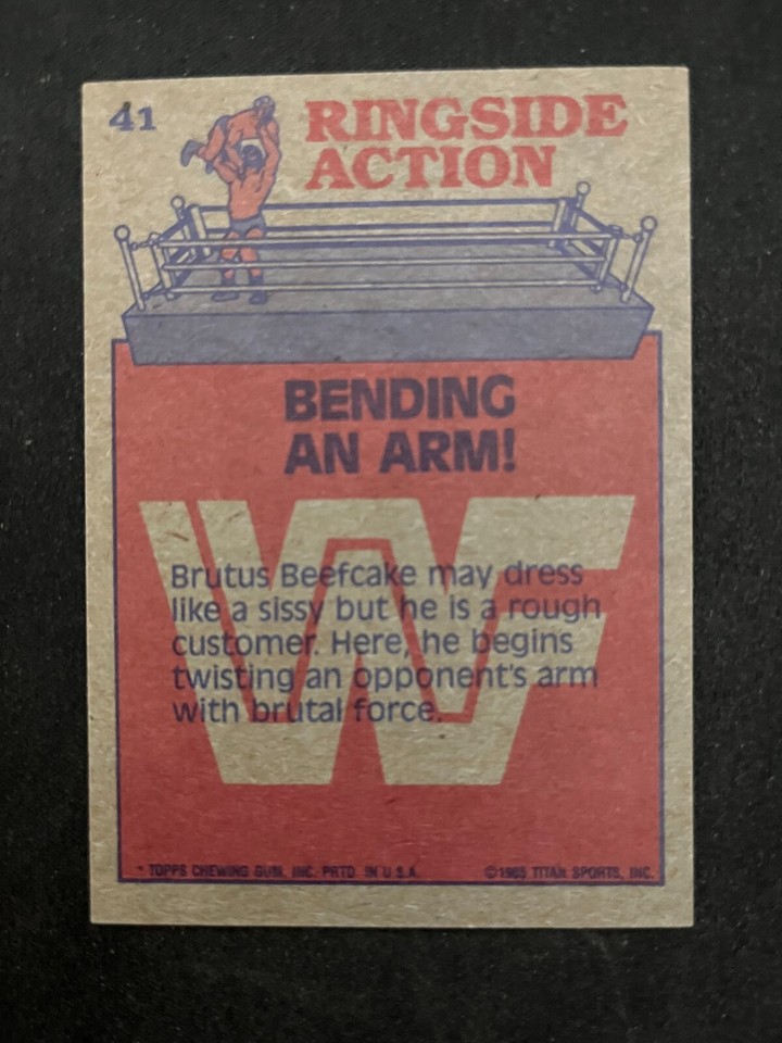1985 Topps WWF Card #41 Brutus Beefcake Wrestling NrMt | eBay