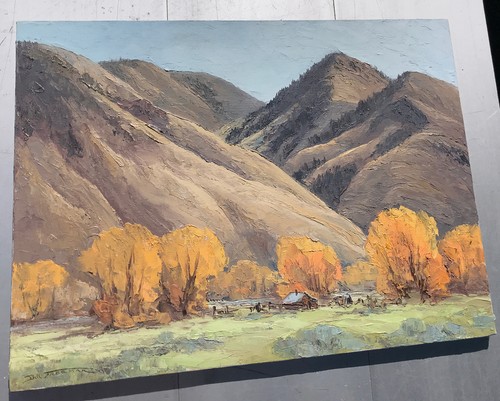 Bill Freeman Western Desert Landscape Oil on Canvas Painting Listed ...