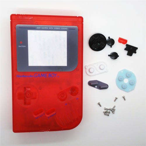 Clear Transparent Red New Full Housing Shell for Nintendo Gameboy ...