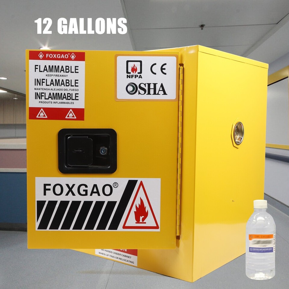 12/36Gallon Safety Flammable Liquids Storage Cabinet Fire Protection ...